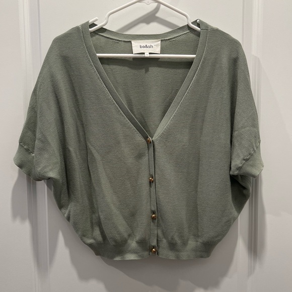 ba&sh | Sweaters | Bash Basem Cardigan In Green | Poshmark